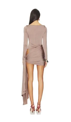 Nbd Imari Mini Dress - Taupe