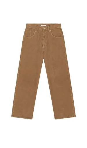 SUNFLOWER Super Wide Trousers In Ribbed Corduroy - Brown