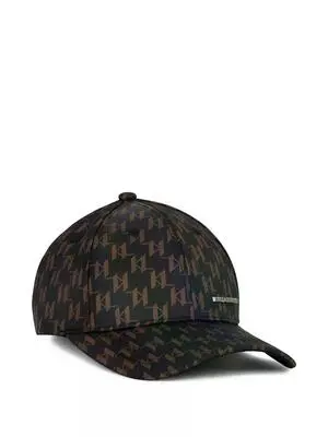 Karl Lagerfeld Monogram Print Cap - Black