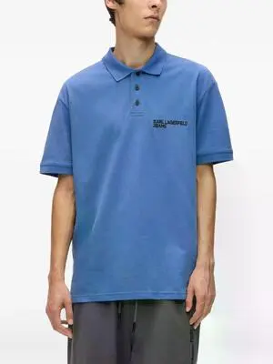 Karl Lagerfeld Logo-detail Polo Shirt - Blue