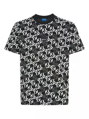 Karl Lagerfeld Monogram-pattern T-shirt - Black