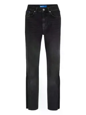 Karl Lagerfeld Split-hem High-rise Straight Leg Jeans - Black