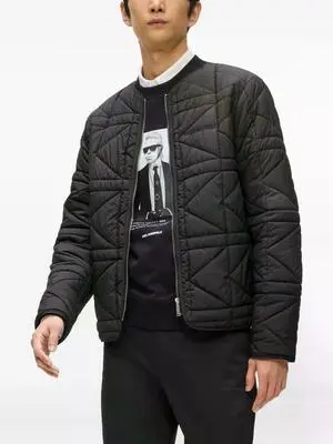 Karl Lagerfeld Quilted Zip Jacket - Black