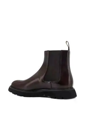 DOUCAL'S Elastic-detail Leather Chelsea Boots