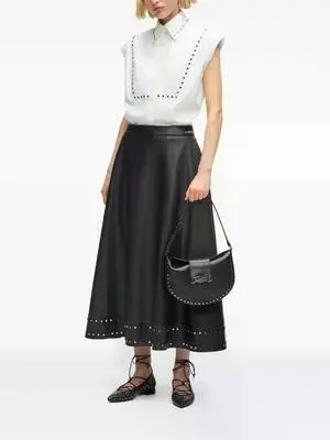 Karl Lagerfeld Sleeveless Studded Poplin Shirt