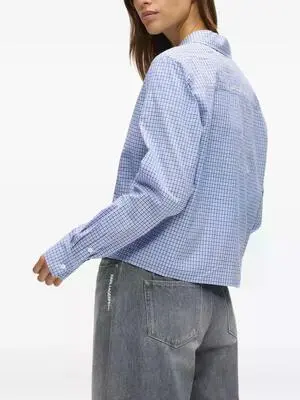 Karl Lagerfeld Checked Blouse With Logo Appliqu
