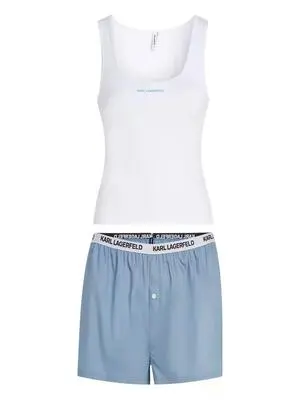 Karl Lagerfeld Logo-detailing Pajamas - Blue