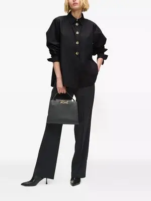 Karl Lagerfeld Organic Cotton Shirt With Lettered Buttons