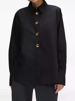 Karl Lagerfeld Organic Cotton Shirt With Lettered Buttons