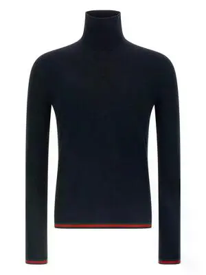 Gucci High-neck Web Cashmere Sweater - Blue