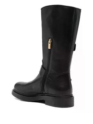 Agl Loren Buckle Strap Boots - Black