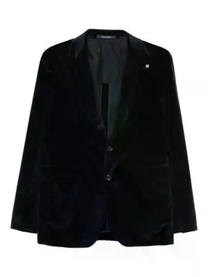 Tagliatore Single-breasted Velvet-texture Cotton Blazer
