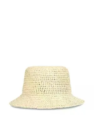 Karl Lagerfeld Crochet Knit Bucket Hat - Neutrals