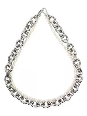 Simone Rocha Pearl And Chain Strap Necklace