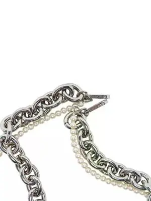 Simone Rocha Pearl And Chain Strap Necklace