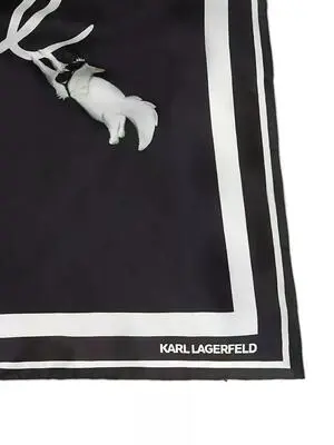 Karl Lagerfeld Ikon Choupette Signature Silk Scarf