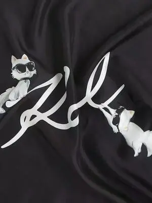 Karl Lagerfeld Ikon Choupette Signature Silk Scarf