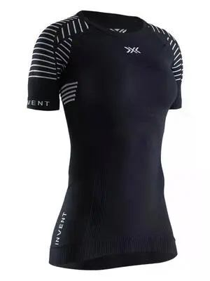 X-BIONIC Striped T-shirt With Ribbed Texture - Black