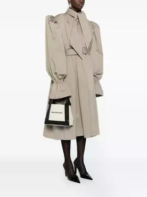 Balenciaga Logo Print Canvas Tote Bag - Neutrals