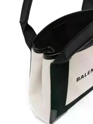 Balenciaga Logo Print Canvas Tote Bag - Neutrals