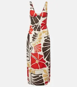 SIR. Julietta Floral Linen Midi Dress - Multicoloured