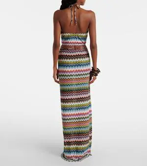 Missoni Zigzag Lame Wrap Maxi Skirt