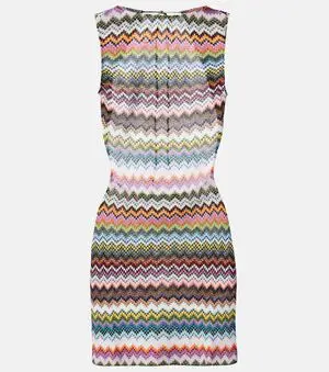 Missoni Zigzag Lamé Minidress - Multicoloured