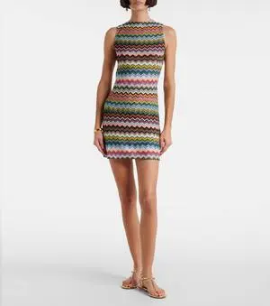 Missoni Zigzag Open-back Lame Minidress - Multicoloured