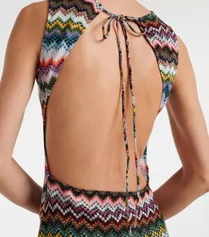 Missoni Zigzag Open-back Lame Minidress - Multicoloured