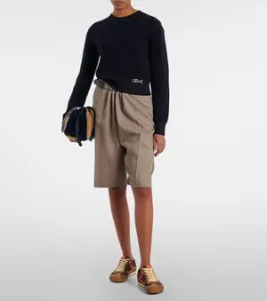 Loewe Embroidered Wool Crewneck Sweater