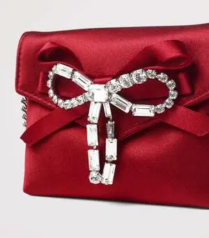 JIMMY CHOO Soft Bow Card Holder - Red