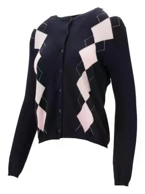 LA ROSE Diamond Pattern Cardigan