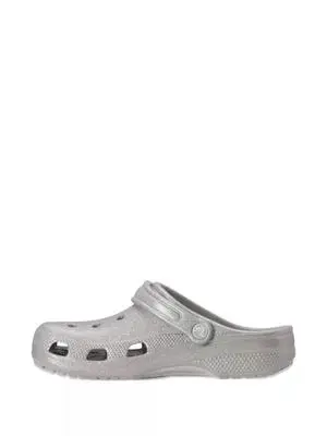 CROCS Classic Glitter Clogs - Silver