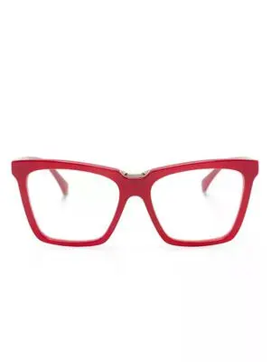 Max Mara Acetate Cat-eye Frame Glasses - Red