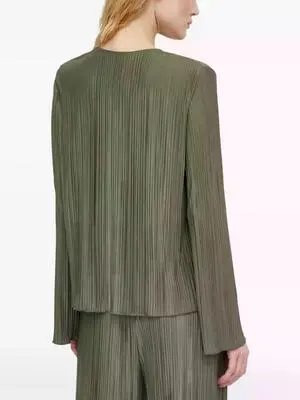 SAMSOE SAMSOE Buttoned Pleated Long Sleeve Top