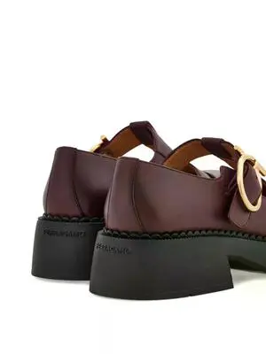 FERRAGAMO T-strap Buckle Loafers