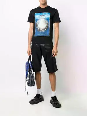 Rabanne Organic Cotton Logo Print T-shirt - Black