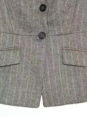 Erdem Striped Single-breasted Blazer - Grey