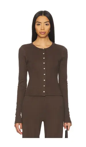 RAT BOI Pointelle Cardigan - Brown