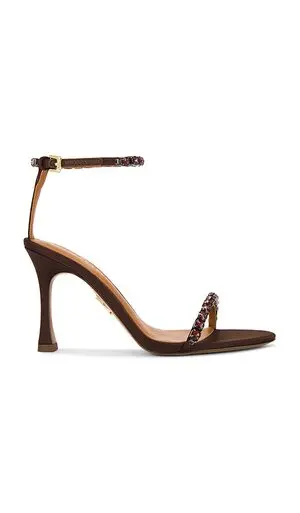 Retrofete Embellished Ankle Strap Sandal - Brown