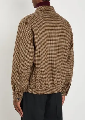 Saint Laurent Houndstooth Jacquard Zip-up Jacket