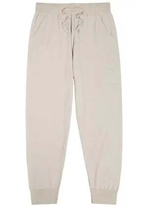 John Smedley Henning Merino Wool Sweatpants - Beige