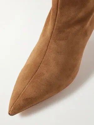 Staud Sebastian Suede Knee Boots - Brown