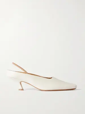 Calvin Klein Anna Convertible Leather Mules - Neutrals