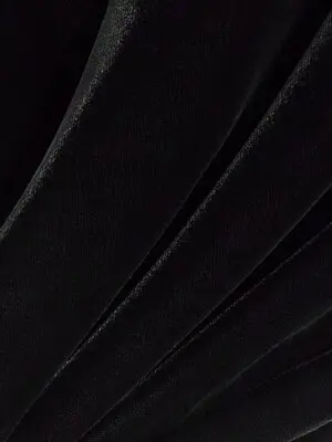 Carolina Herrera Ruched Velvet Plunge Midi Dress