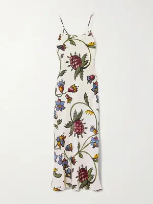 S.S.DALEY Willow Floral Print Silk Maxi Dress - Multi