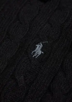 Polo Ralph Lauren Cable Knit Wool And Cashmere-blend Polo Jumper