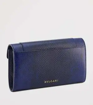 BVLGARI Karung Leather Serpenti Forever Long Wallet