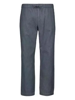 Frescobol Carioca Oscar Herringbone Pattern Trousers - Blue