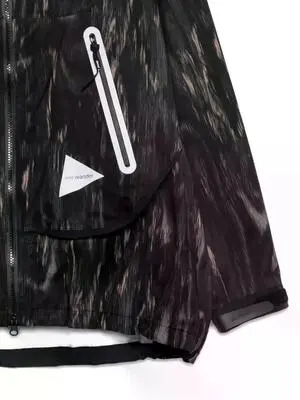 AND WANDER Zip-pocket Jacket With All-over Pattern